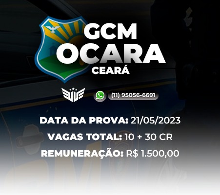 Como Funciona o Concurso para GCM Ocara (CE) - Curso Palestra Gratuita