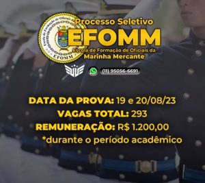 Como Funciona Processo Seletivo para EFOMM - Curso Palestra Gratuita