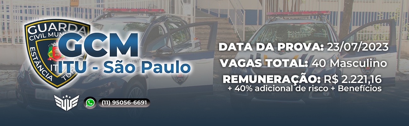 Concurso GCM Itu SP - Curso Palestra Gratuita