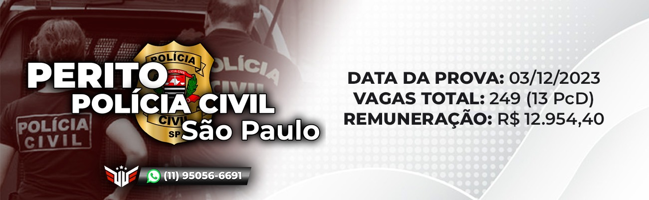Concurso Perito Criminal PC SP - Curso Palestra Gratuita